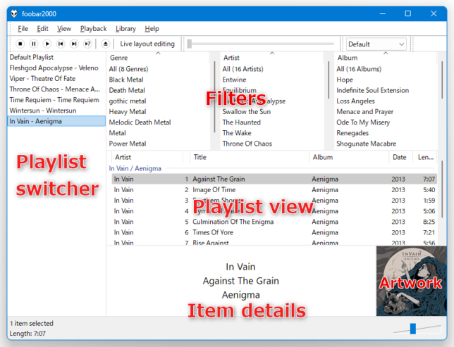 foobar2000 のインターフェースを自在にカスタマイズできるようにするコンポーネント「Columns UI」 – GIGA！無料通信