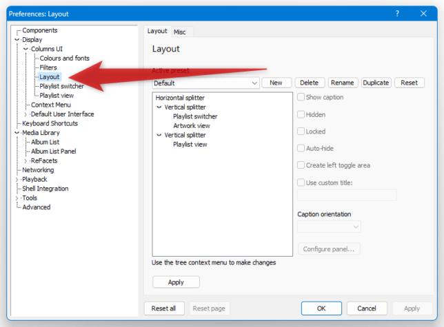 foobar2000 のインターフェースを自在にカスタマイズできるようにするコンポーネント「Columns UI」 – GIGA！無料通信