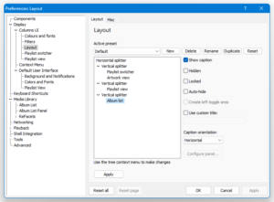 foobar2000 のインターフェースを自在にカスタマイズできるようにするコンポーネント「Columns UI」 – GIGA！無料通信